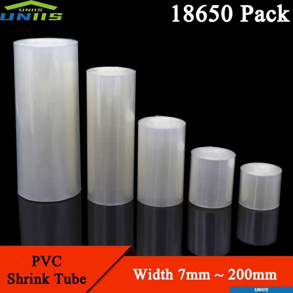Uniis 1 เมตรแบตเตอรี่ฉนวนฟิล์มห่อ,30 มม.-200 มม.กว้าง 18650 แบตเตอรี่ Lipo ท่อหดความร้อน PVC ...