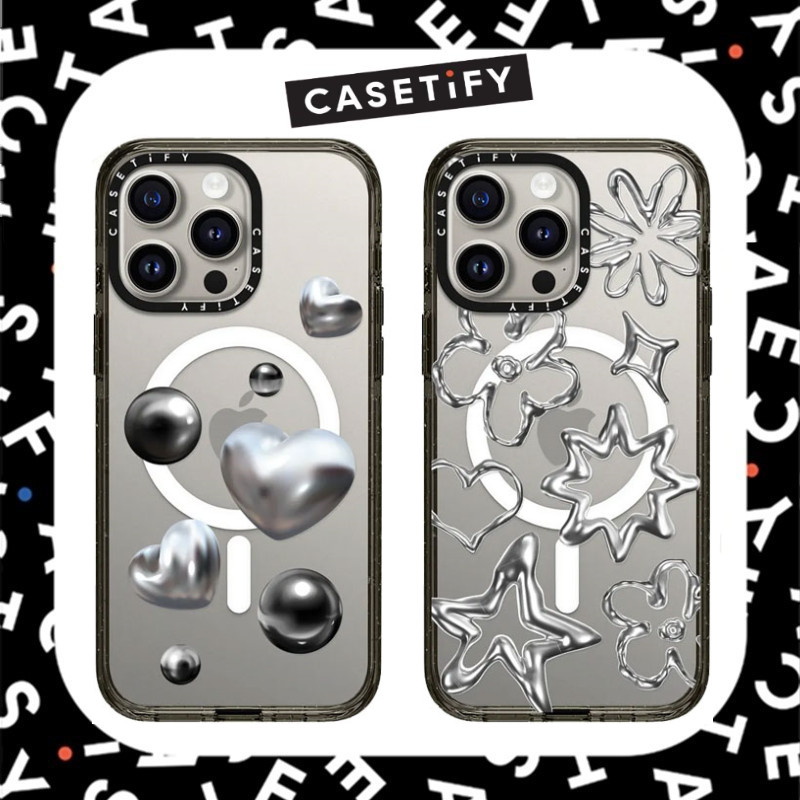 【Acrylic Case】CASETiFY Chrome Love Case รูปแบบเคสกันกระแทกสําหรับ ...