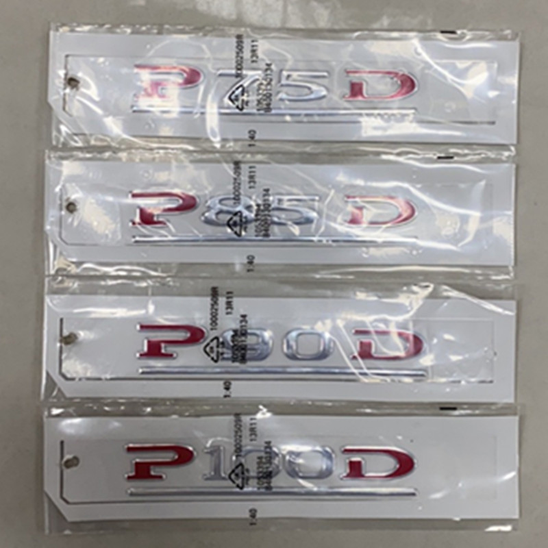 เหมาะสําหรับ Tesla Displacement ป้าย P75D P85D P90D P100D ด้านหลังป้าย ...