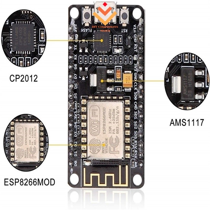 NodeMcu Lua WIFI Internet Things Development Board Based ESP8266 CP2102 โมดูล | Shopee Thailand