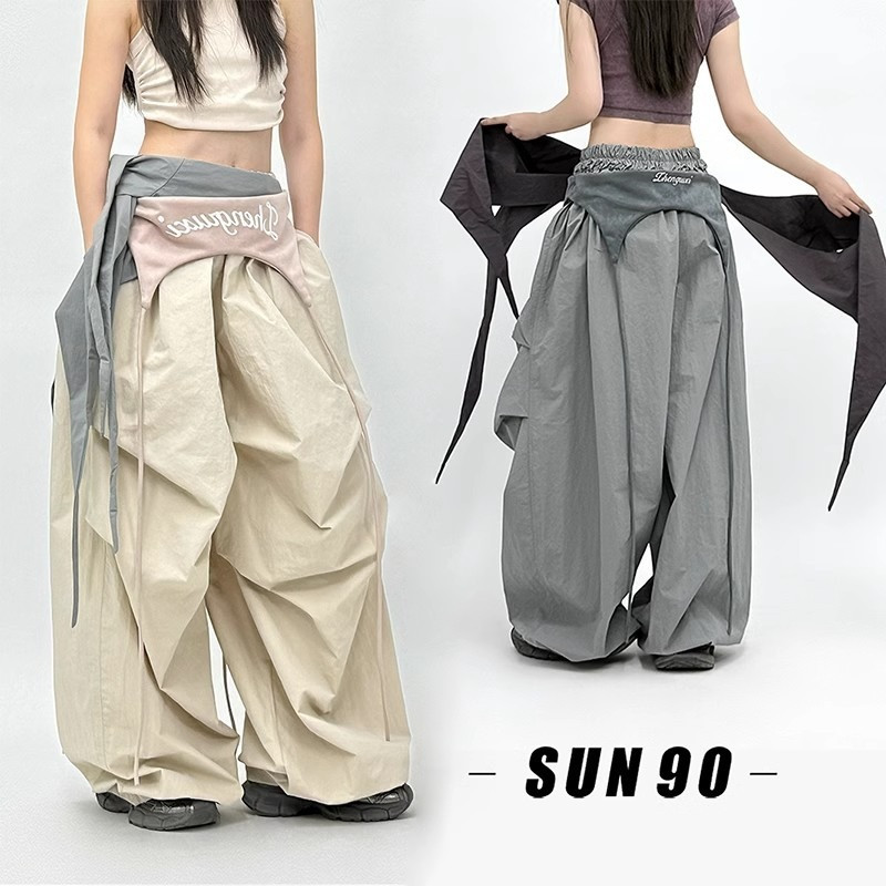 กางเกงสไตล์ใหม่ American high street สไตล์ฮิปฮอป ผ้า Taslon กางเกง ...