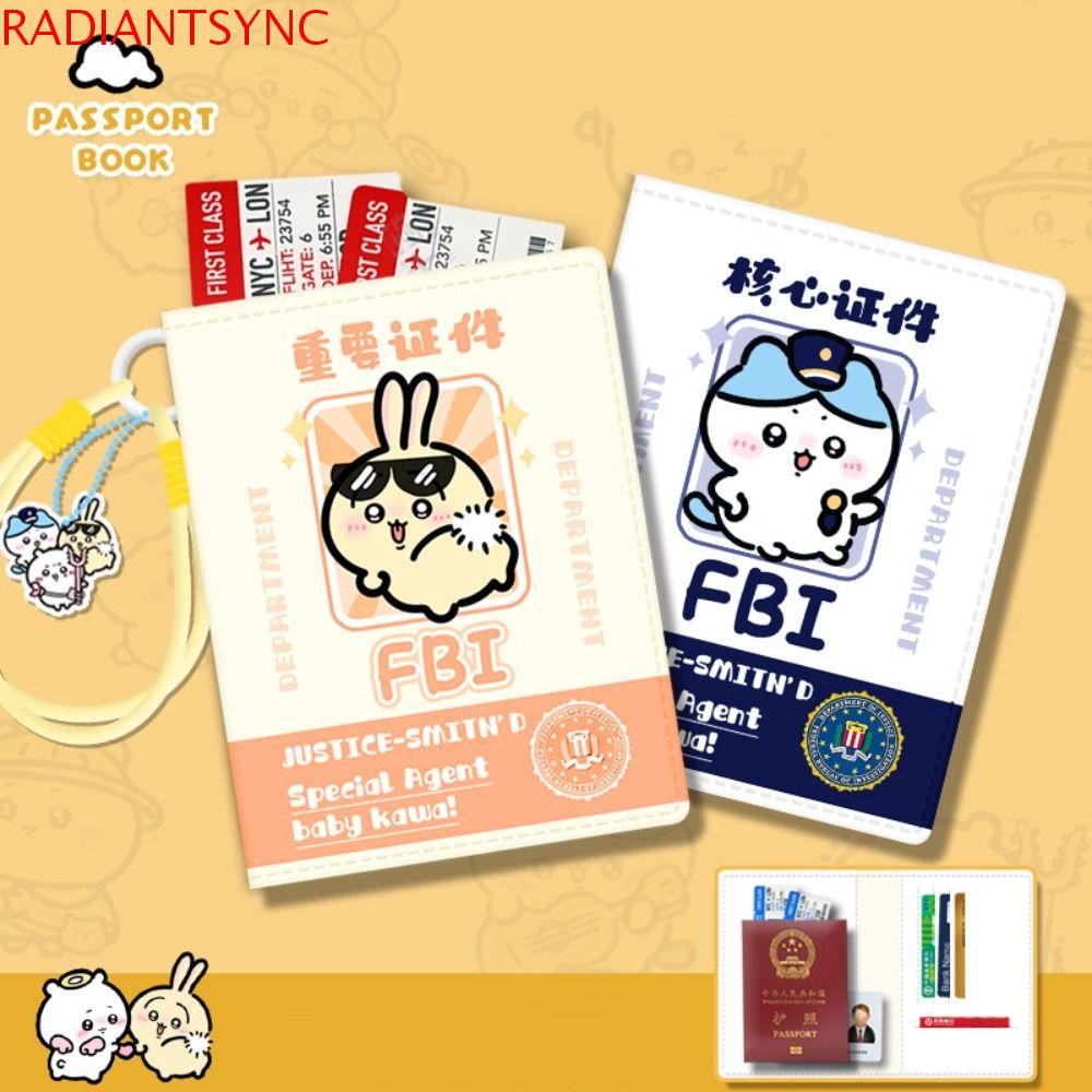 RADIANTSYNC RFID Passport Cover, PU หนัง Multi-function Travel Passport Holder, อะนิเมะกันน้ํา ...