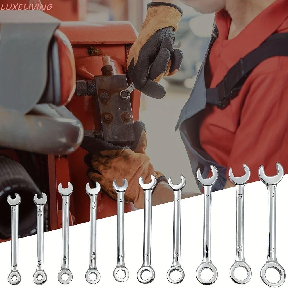 LUXELIVING 10 ชิ้น Mini Spanner ประแจชุด, Mini Pocket British/เมตริก ...