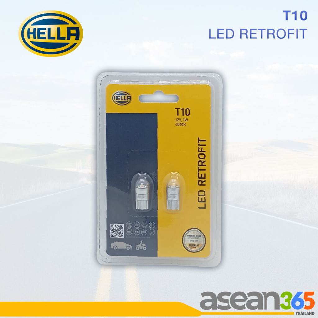 HELLA หลอดไฟหรี่ T10 RETROFIT LED W5W | เฮลล่า | แสงสีขาว | Shopee Thailand
