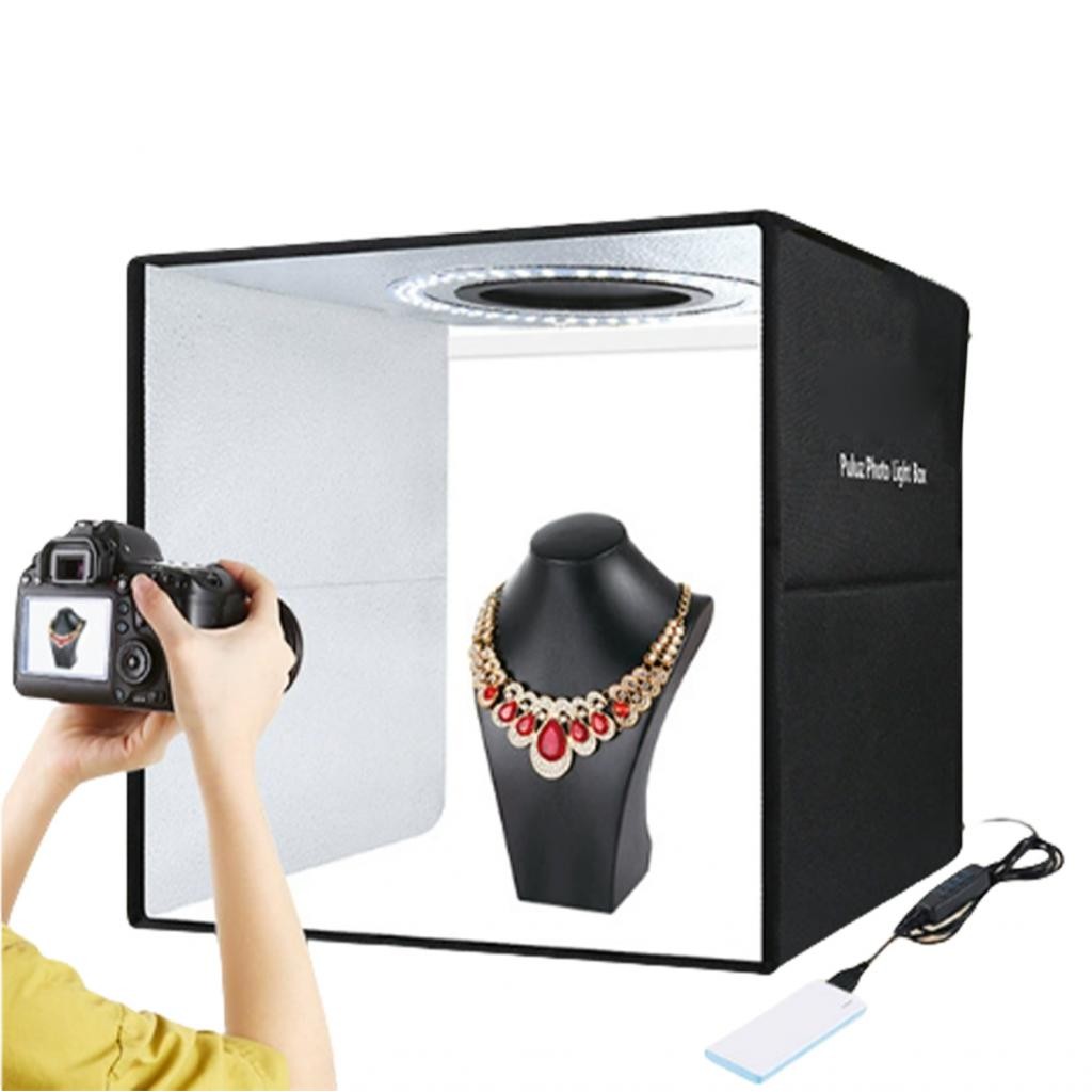 Andoer Lightbox Mini Photo Studio Light Box พร้อม 6 Color Decors 80 ชิ้นการถ่ายภาพแสงไฟห้องเก็บ ...