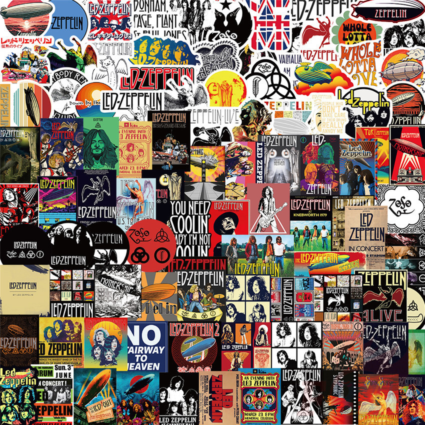 100ชิ้น/เซ็ต วงร็อค . สติ๊กเกอร์ Led Zeppelin Diy แฟชั่นสติ๊กเกอร์ ...