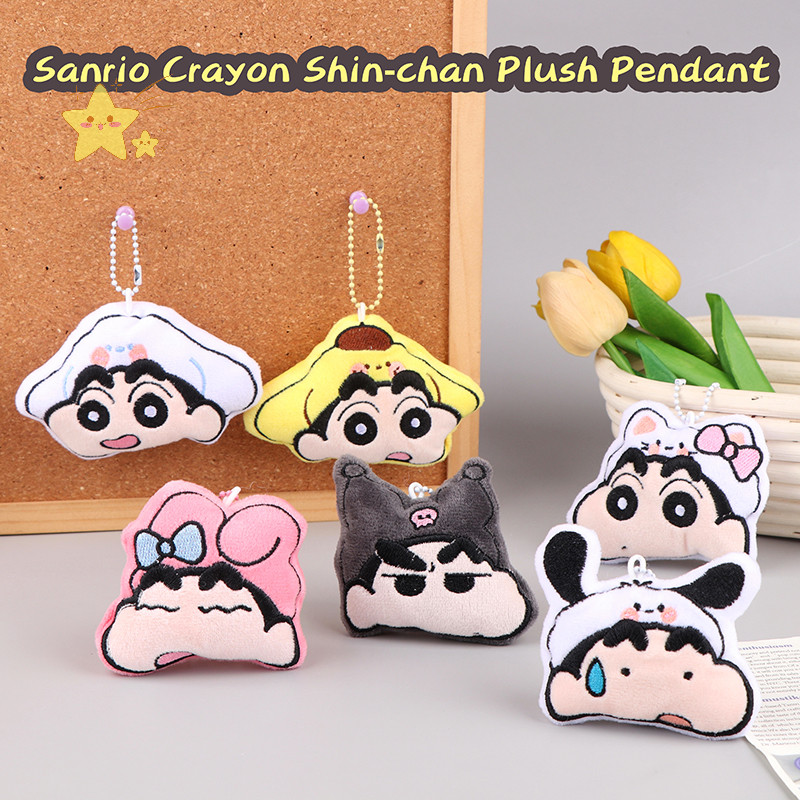 [JBTH] Sanrio Crayon Shin-chan Plush Pendant Hello Kitty Kuromi Melody ...