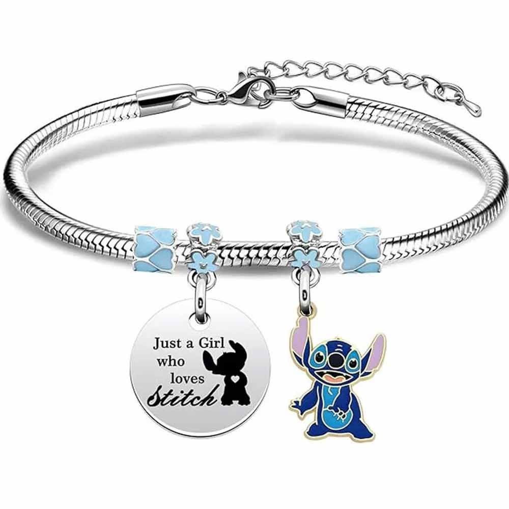 Cute Stitch Charm Bracelet Popular Lilo and Stitch Women Girl Jewellery ...