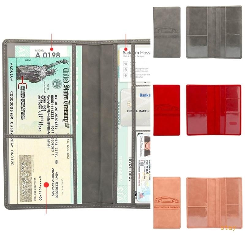Stay Car Recording Essential Document Cover PU Leather Auto Driver ...