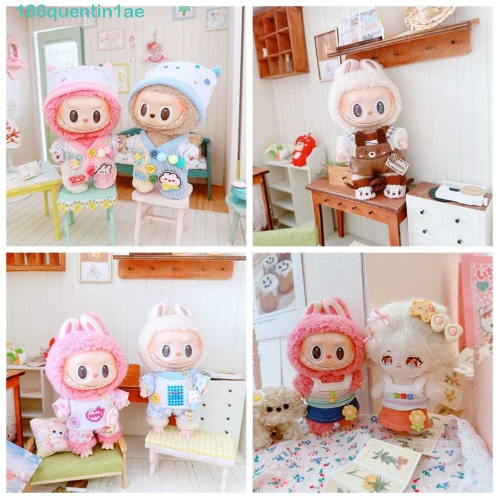 Quentin1ae 17cm Cotton Dolls Clothes, Expression Set Labubu Time ...