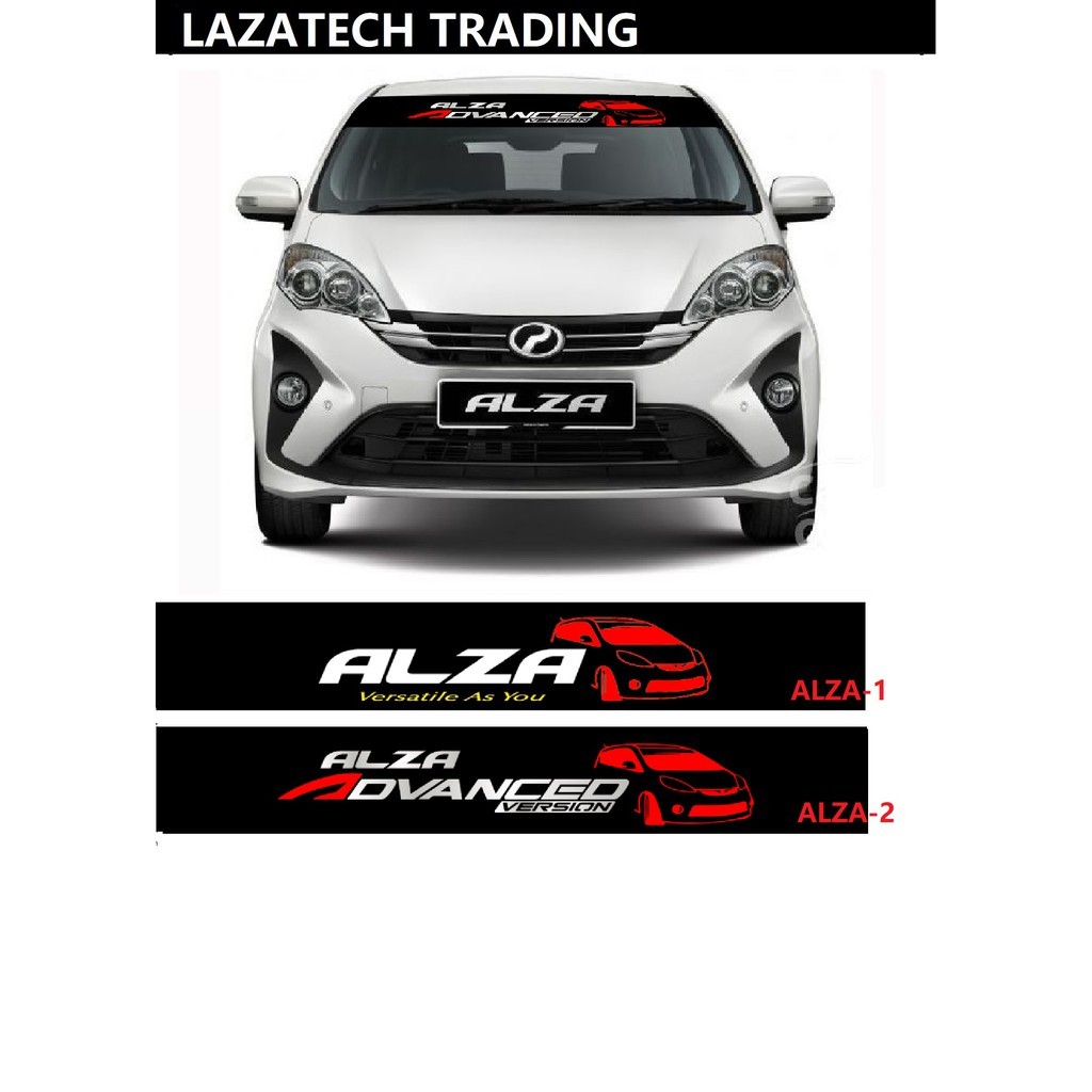 Alza WINDSCREEN Car STICKER (นีออนไลท์)อะไหล่รถยนต์ ของแต่งรถ | Shopee ...