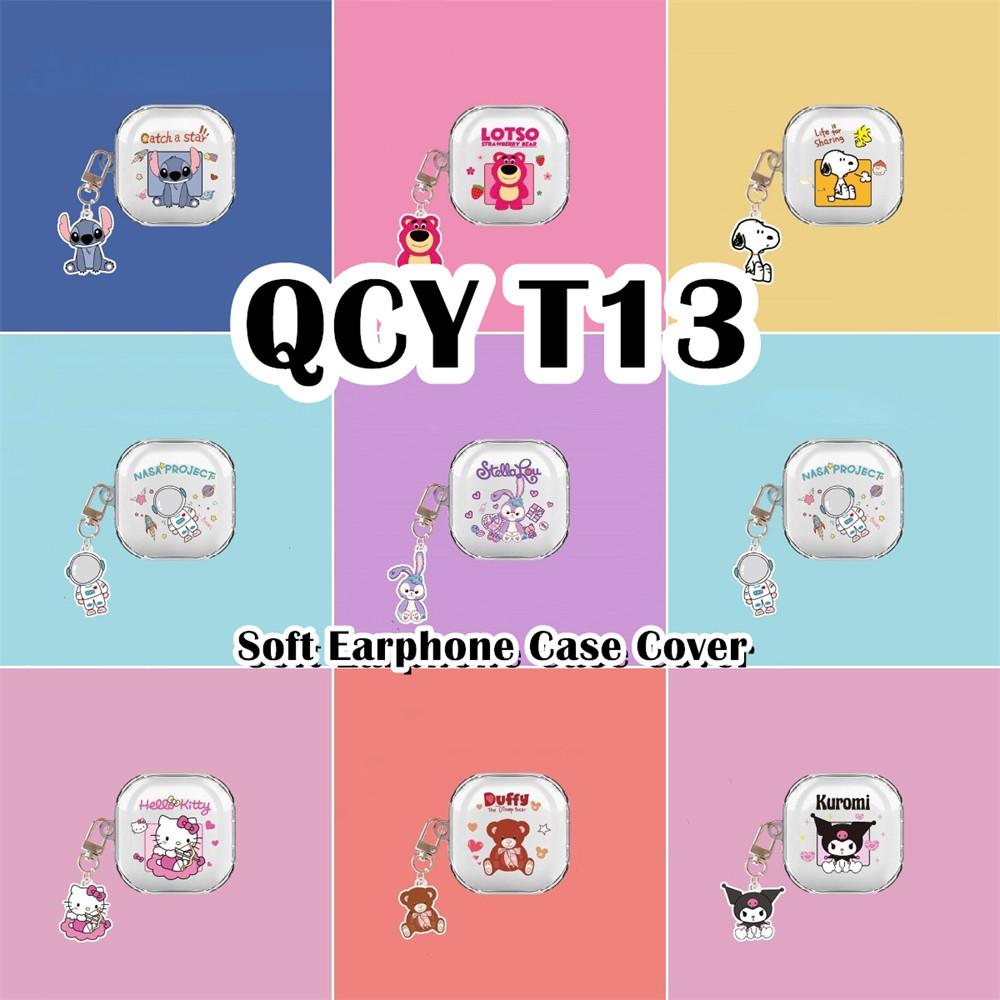 ส่วนลดสําหรับ Qcy T13 Case เคสหูฟังการ์ตูนสไตล์สดปลอกซิลิโคนอ่อนนุ่ม ...