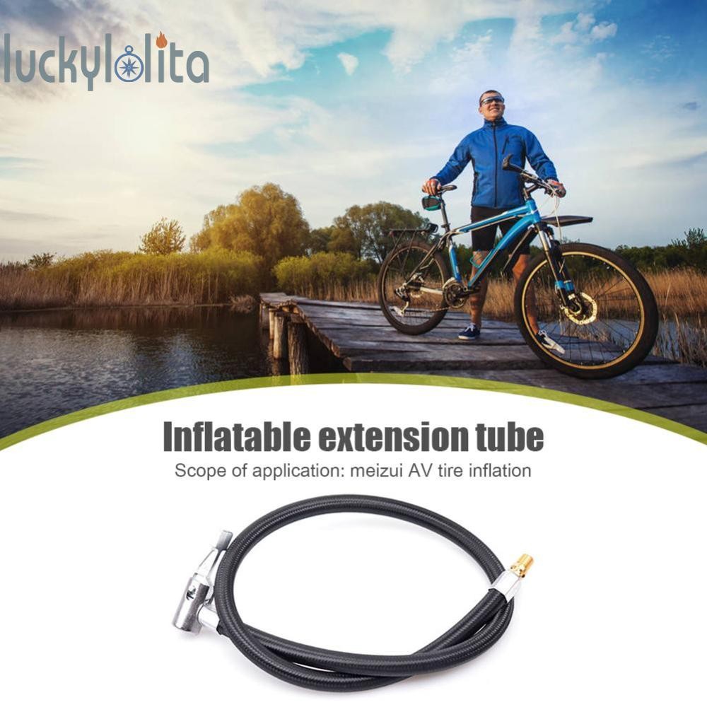 รถจักรยานยนต์ Bike Tyre Inflator Hose Air Pump Extension Tube Adapter ...