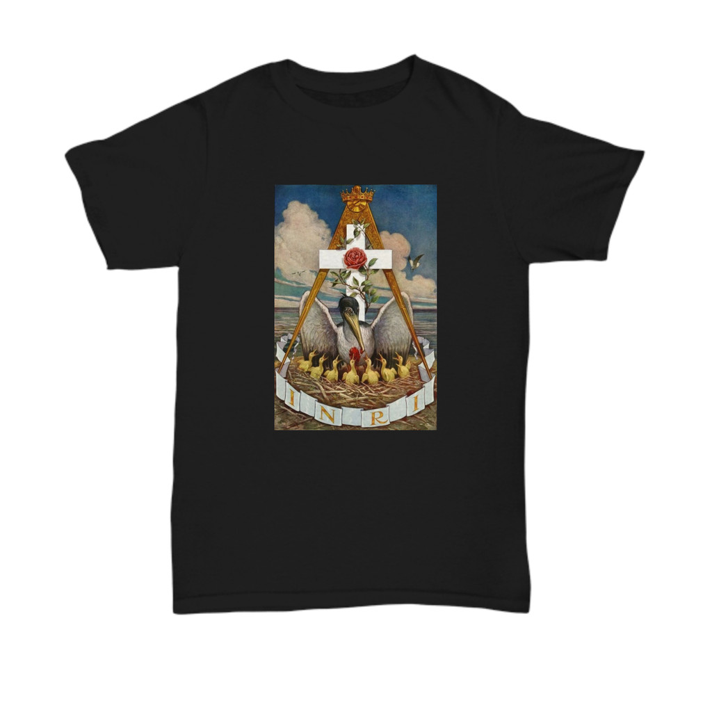 Inri Pelican Symbol Shirt - Initiation Esoteric Ocult Rosicrucian ...