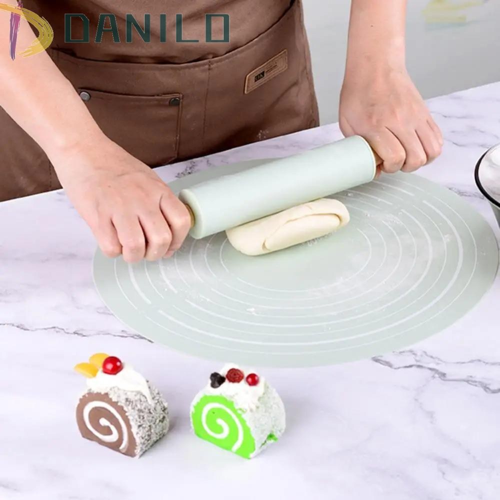 Danililo 2 ชิ้น/เซ็ต Rolling Pin Kit,รอบหนา Rolling Pin Pastry Mat ชุด ...