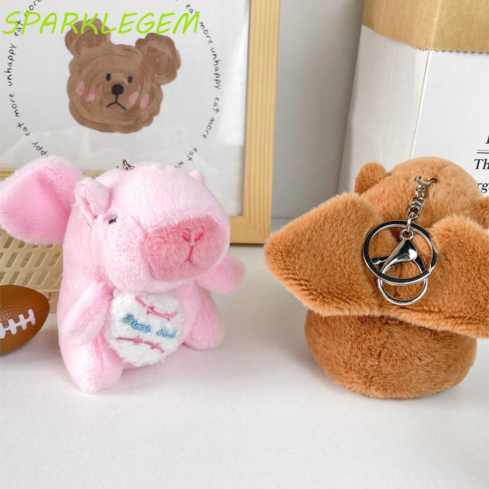Sparklegem Capybara Plush จี้,ปีกดึงเชือก Capybara Plush พวงกุญแจ ...
