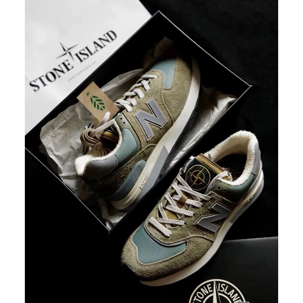 New BALANCE 574 Legacy x Stone Island Herbal Green Sepatu รองเท้าที่ ...