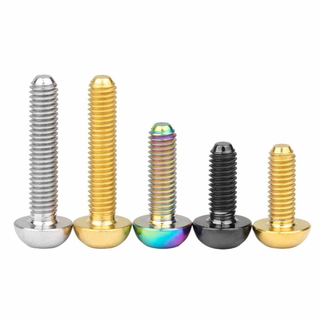TC4 Titanium Bolt M3 M4 M5 M6 M8 Hex ปุ่มหัวสลักเกลียวสกรูรถจักรยานยนต์ ...