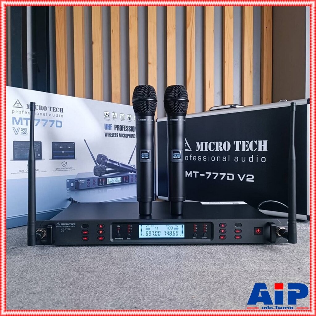 ฟรีค่าส่ง MICROTECH MT-777D V2 ไมค์ลอยมือถือคู่UHF ไมโครโฟนแบบไร้สายใช้ย่านความถี่ UHF มีDSP ใน ...