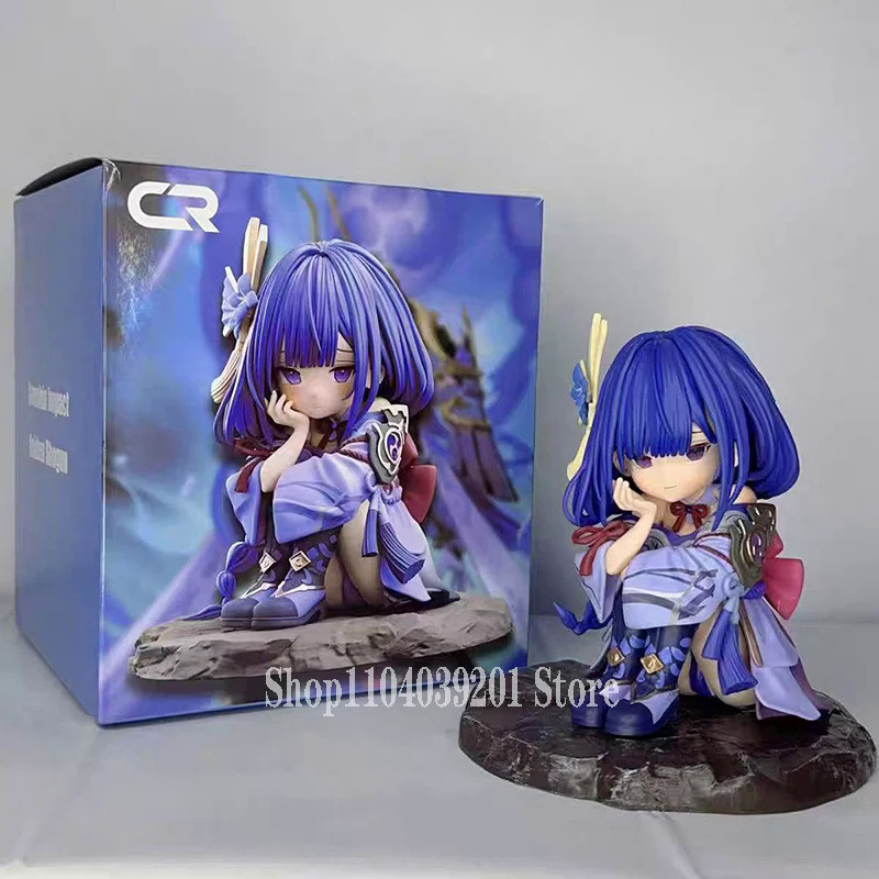 Anime Genshin Impact Raiden Figura Q Version Figure 14cm Raiden Shogun ...