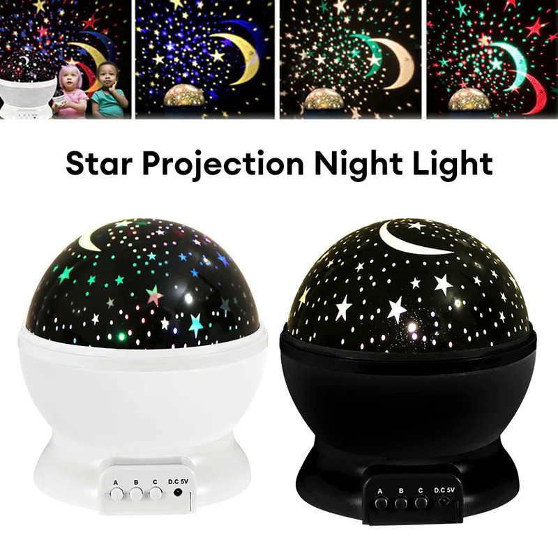 Starry Projector Night Light Rotating Sky Moon Projection Lamp Galaxy Night Lamps Starlight ...