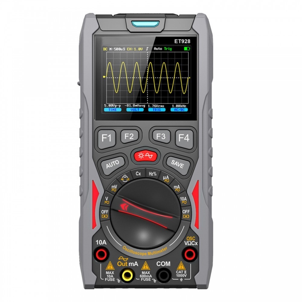 【POWE】ET928 Handheld Oscilloscope 12MHz with Multimeter Signal Generator Portable Tool | Shopee ...