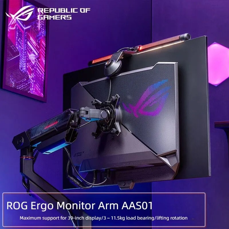 ROG Ergo Monitor Arm AAS01 Monitor Mount, ช่องการจัดการสาย, นักเล่นเกม ...