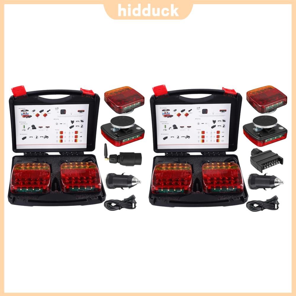 LED แม่เหล็กไร้สายไฟท้ายสําหรับรถพ่วงชาร์จชุดไฟลากจูงแบบพกพา LED ไฟท้ายพ่วงชุดสําหรับรถบรรทุก RV ...
