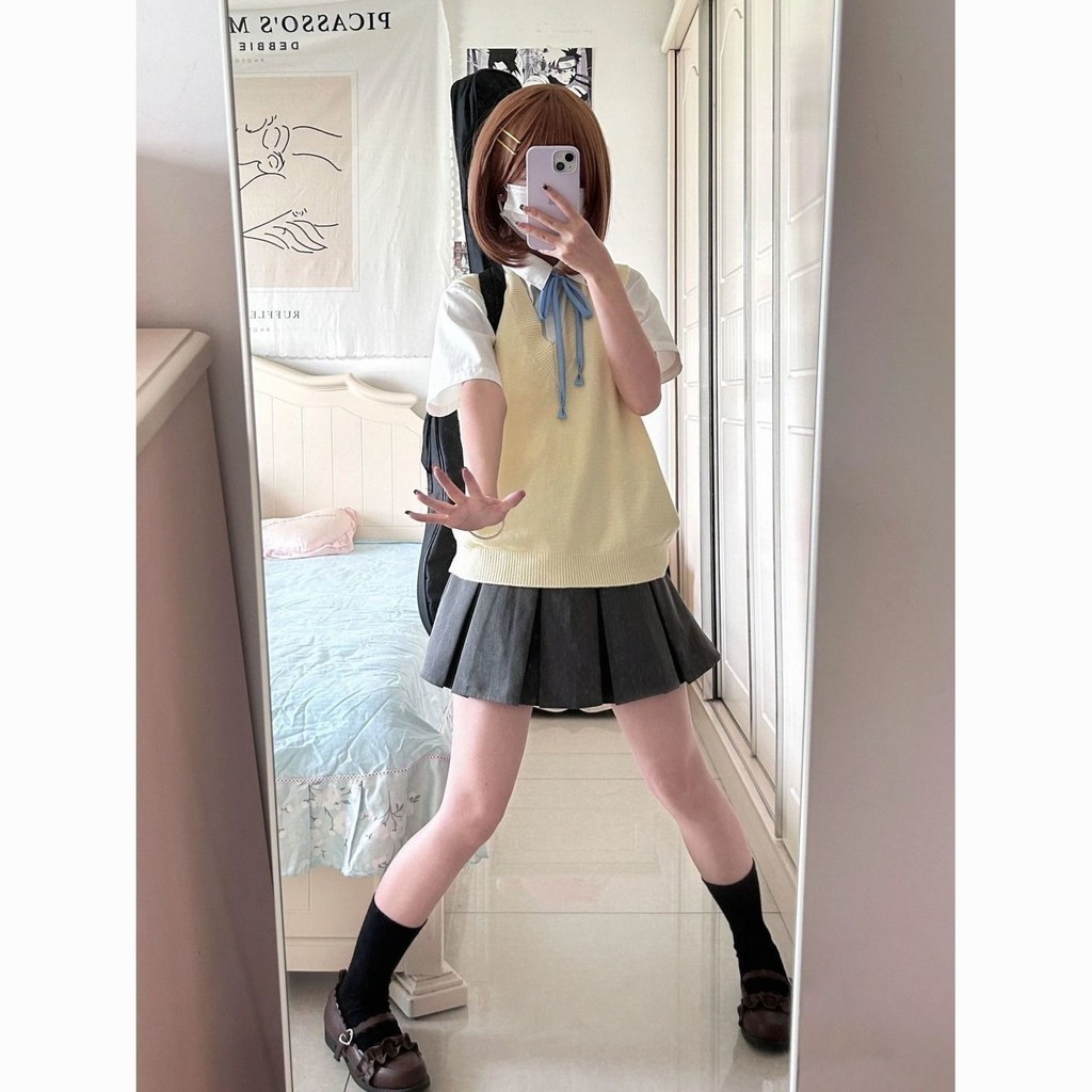 k on cosplay k-on cosplay Yui Hirasawa cosplay Mio Akiyama cosplay Cute Japanese jk Uniform ...