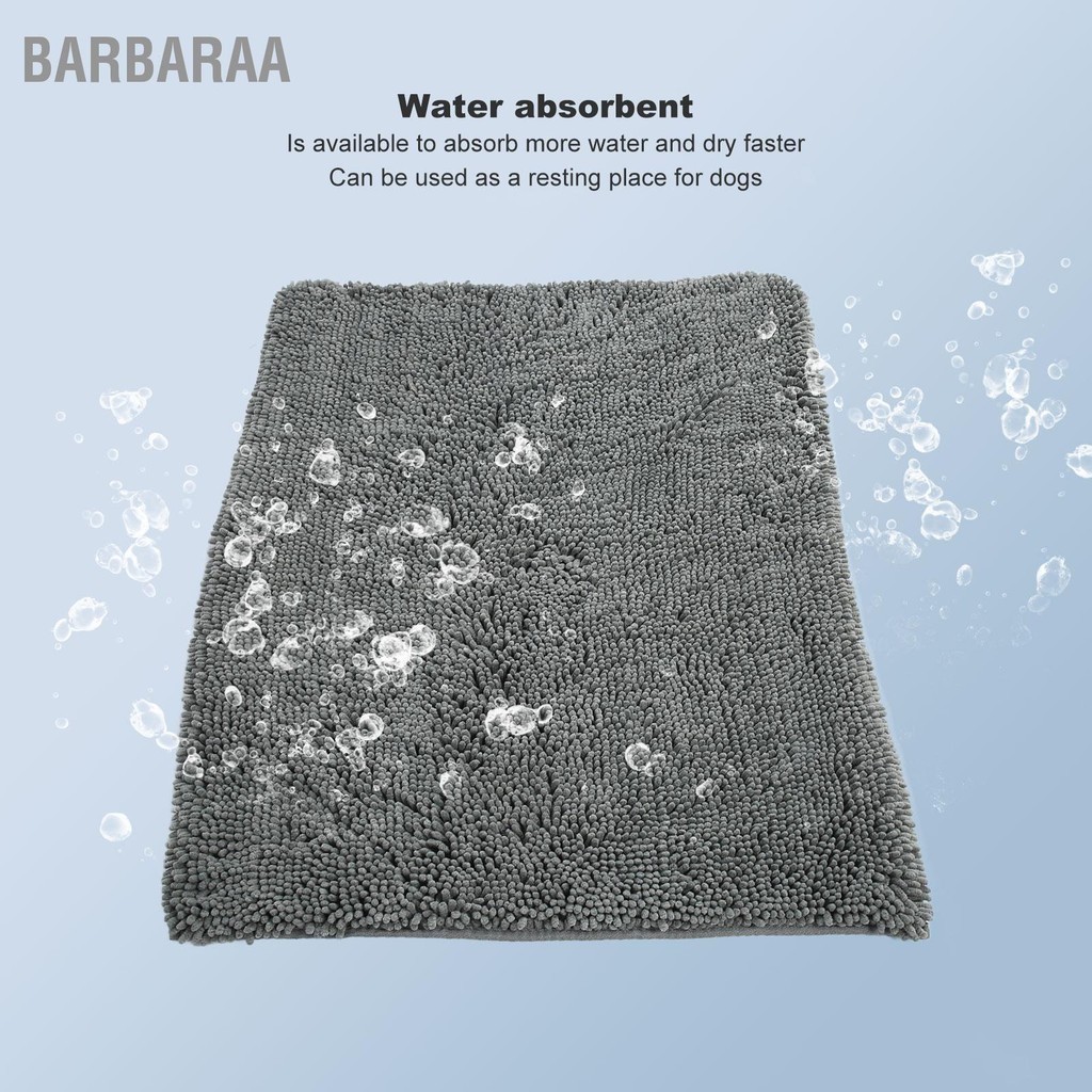Barbaraa สุนัข แผ่นโคลน Chenille ดูดซับน้ำอ่อนพรมเช็ดเท้าด้านล่างทนลื่น ...