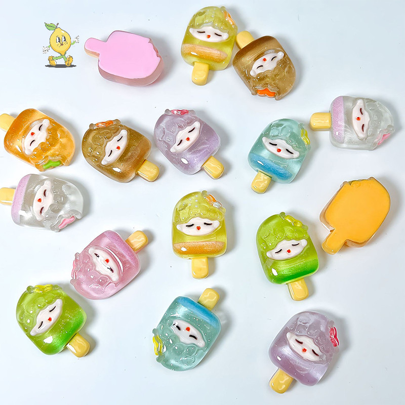 [mozh] 3pcs Luminous Mini การ์ตูน Pop Mart Popsicle Fairy ตกแต่งสวน ...