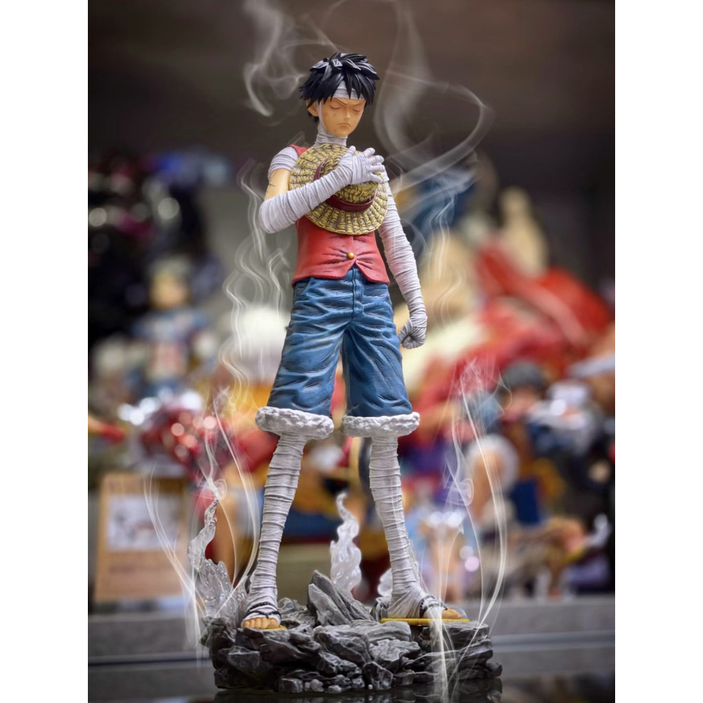 3d2y ผ้าพันแผล Luffy พร้อมแพลตฟอร์ม27cm One Piece Series GK โมเดลรูป ...