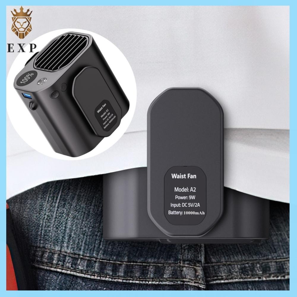 [explosion1.th] พัดลมคลิปเอว พัดลมพาวเวอร์แบงค์ จอแสดงผล LED พัดลมแขวนคอสําหรับตกปลาแคมป์ปิ้ง ...