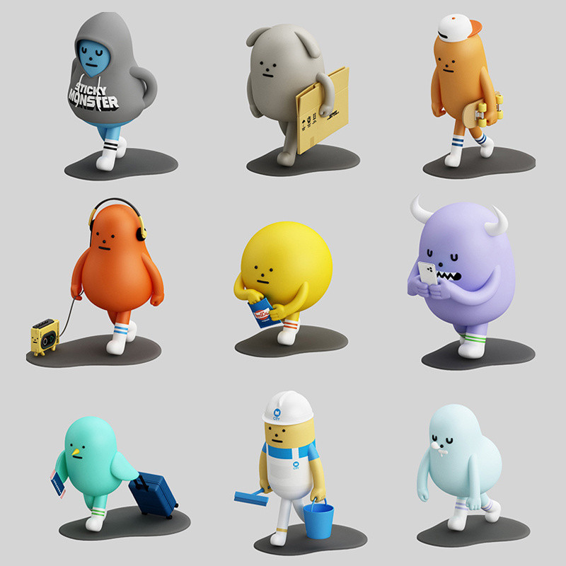 โชคดีที่ได้พบกับ Sticky MONSTER Lab SML ทีละขั้นตอน Blind Box Sticky ...