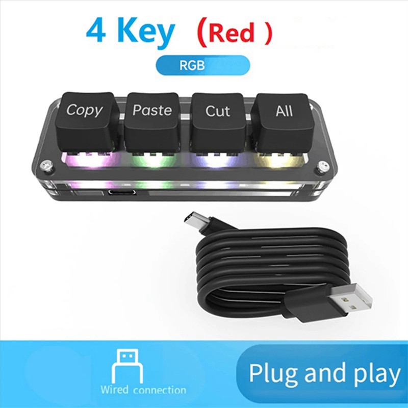 Mini 3/4-Key Select All Cut Copy Paste Macro Pad Ctrl ACV ทางลัด One ...