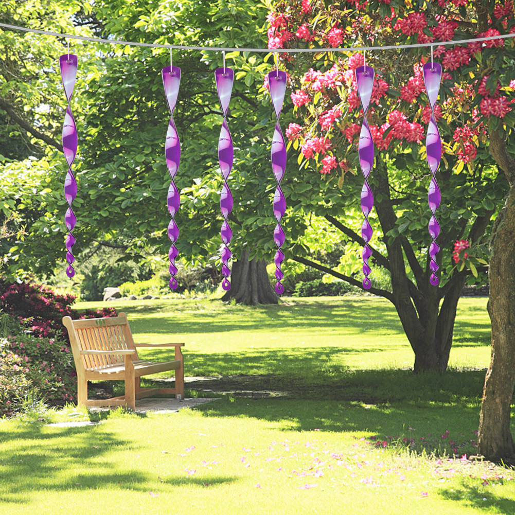 10 ชิ้นนก Repelling Stick พลาสติกสะท้อนแสงปลอดภัยแขวนสําหรับตกแต่งสวน ...