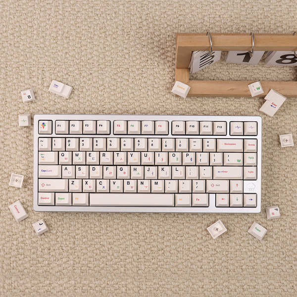 keycaps gmk keycap Warm Moon White Korean Keycap PBT ระเหิด 144 Keys ...