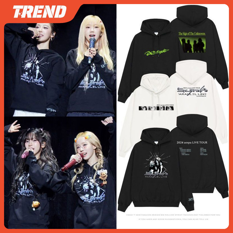 Aespa SYNK: PARALLEL LINE TOUR AUSTRALIA 2024 Merch Cotton Hoodie Plus ...