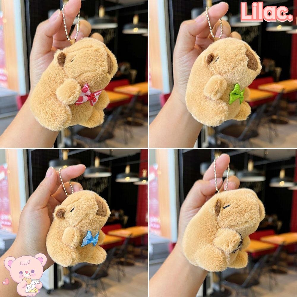 Lilac Plush Capybara พวงกุญแจ,ตุ๊กตาสัตว์การ์ตูน Capybara Capybara พวง ...