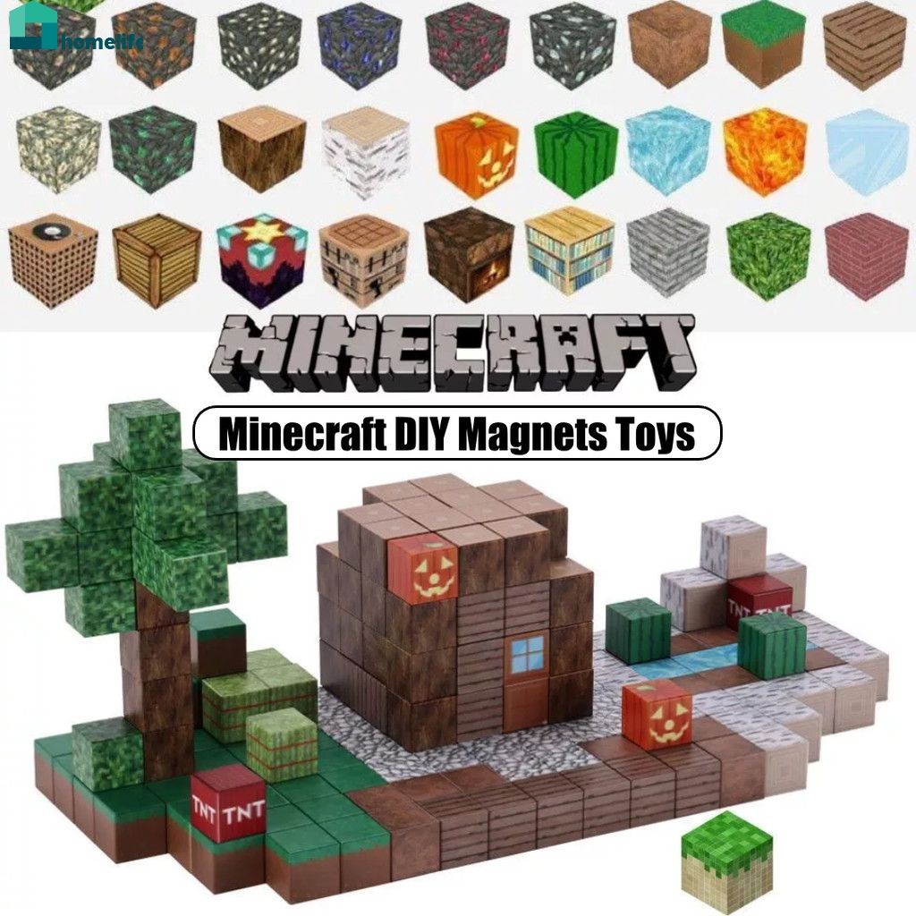 Mc Minecraft Magnetic Blocks แม่เหล็กดูดซับเหล็ก ของเล่นเสริมพัฒนาการ ...