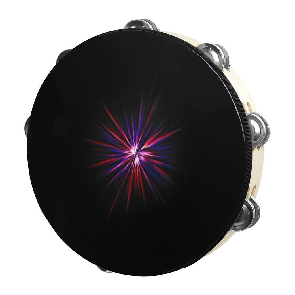 10 นิ้ว Tambourine สีสันคู่แถว Hand Shake Bell กลอง Orff เครื่องมือ ...