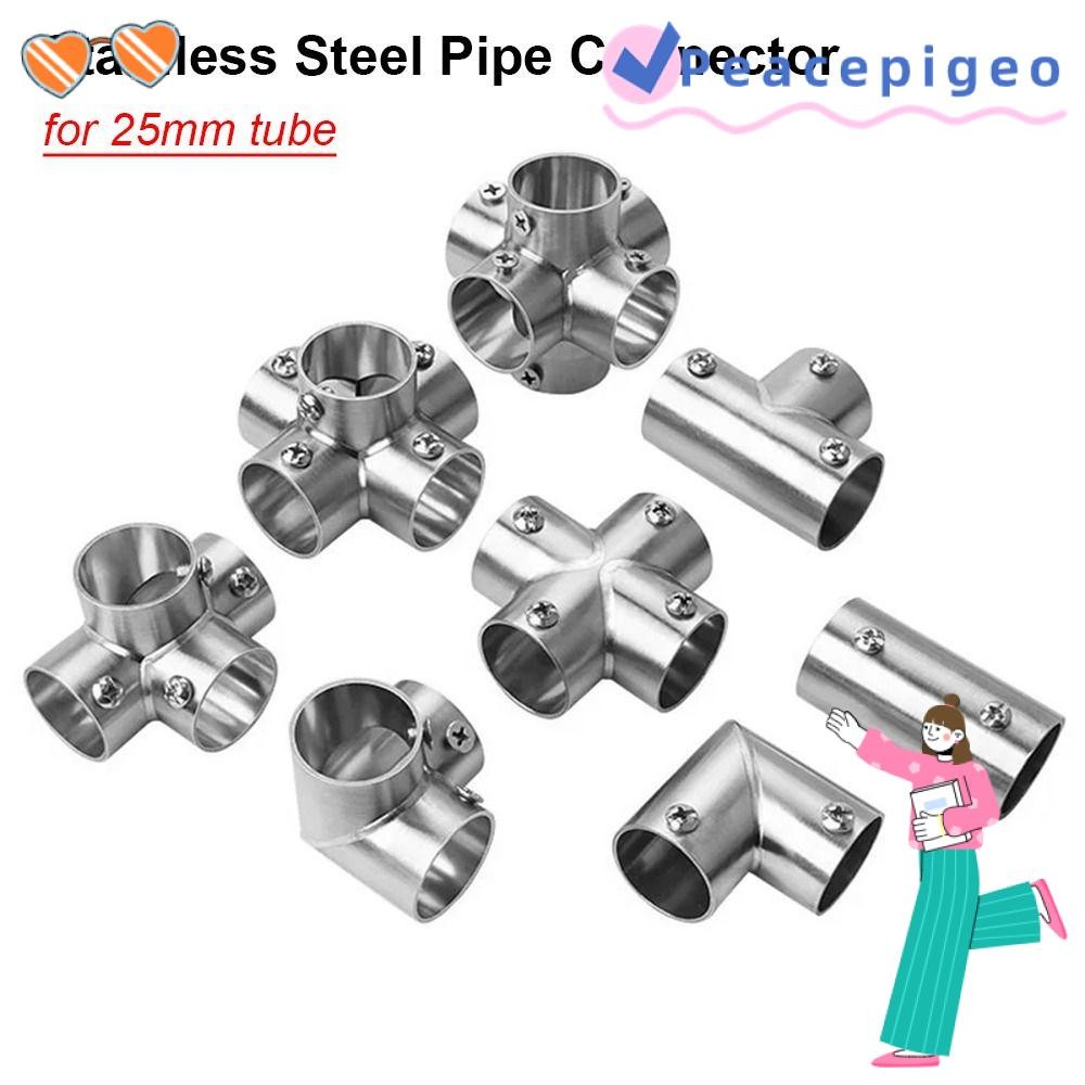 PEACEPIGEO 1 ชิ้นเชื่อมต่อท่อ, Tee ข้อศอกตรง 2/3/4/5/6 ทิศทางอุปกรณ์ท่อ, สแตนเลส 25 มิลลิเมตรท่อ ...