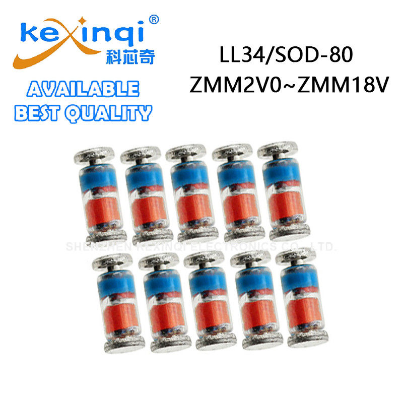 (20-100 ชิ้น) ZMM2V0 ZMM18V ZMM3V3 ZMM4V7 ZMM6V2 ZMM9V1 ZMM10V ZMM15V LL34 SOD-80 SMD สวิทช์ ...