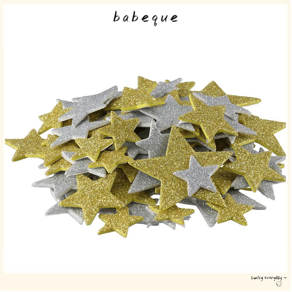 BABEQUE 200 ชิ้น Glitter Star โฟมสติกเกอร์,กระดาษรูปดาว Sparkly โฟมสติก ...