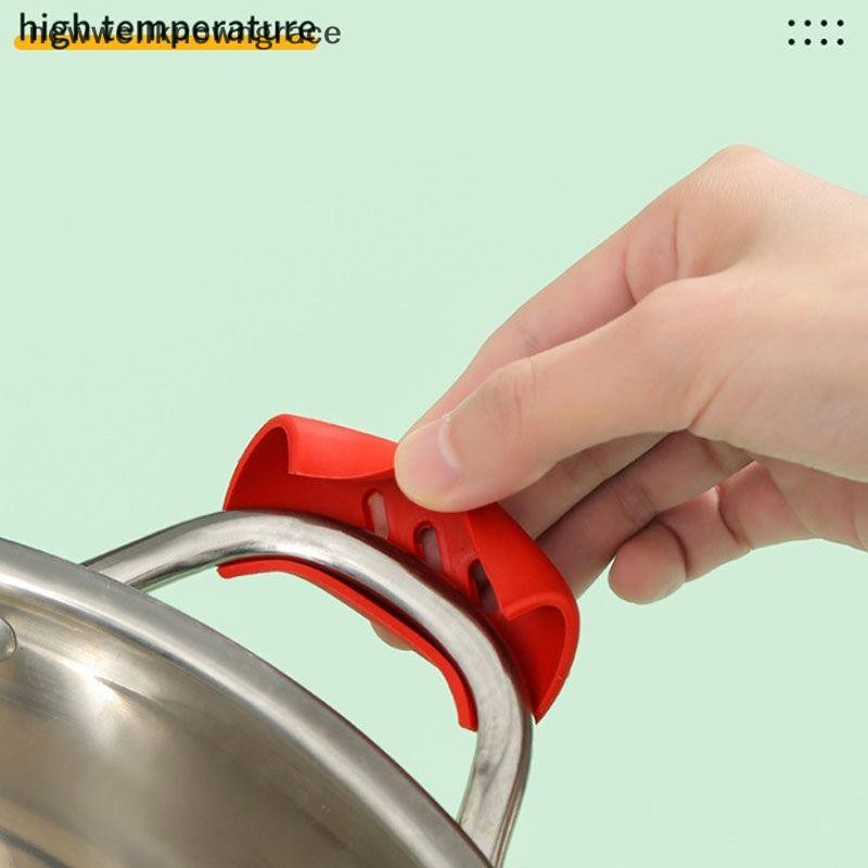 NWTH 2 ชิ้นซิลิโคน Pan Handle Cover ฉนวนกันความร้อนครอบคลุมหม้อหูคลิป ...