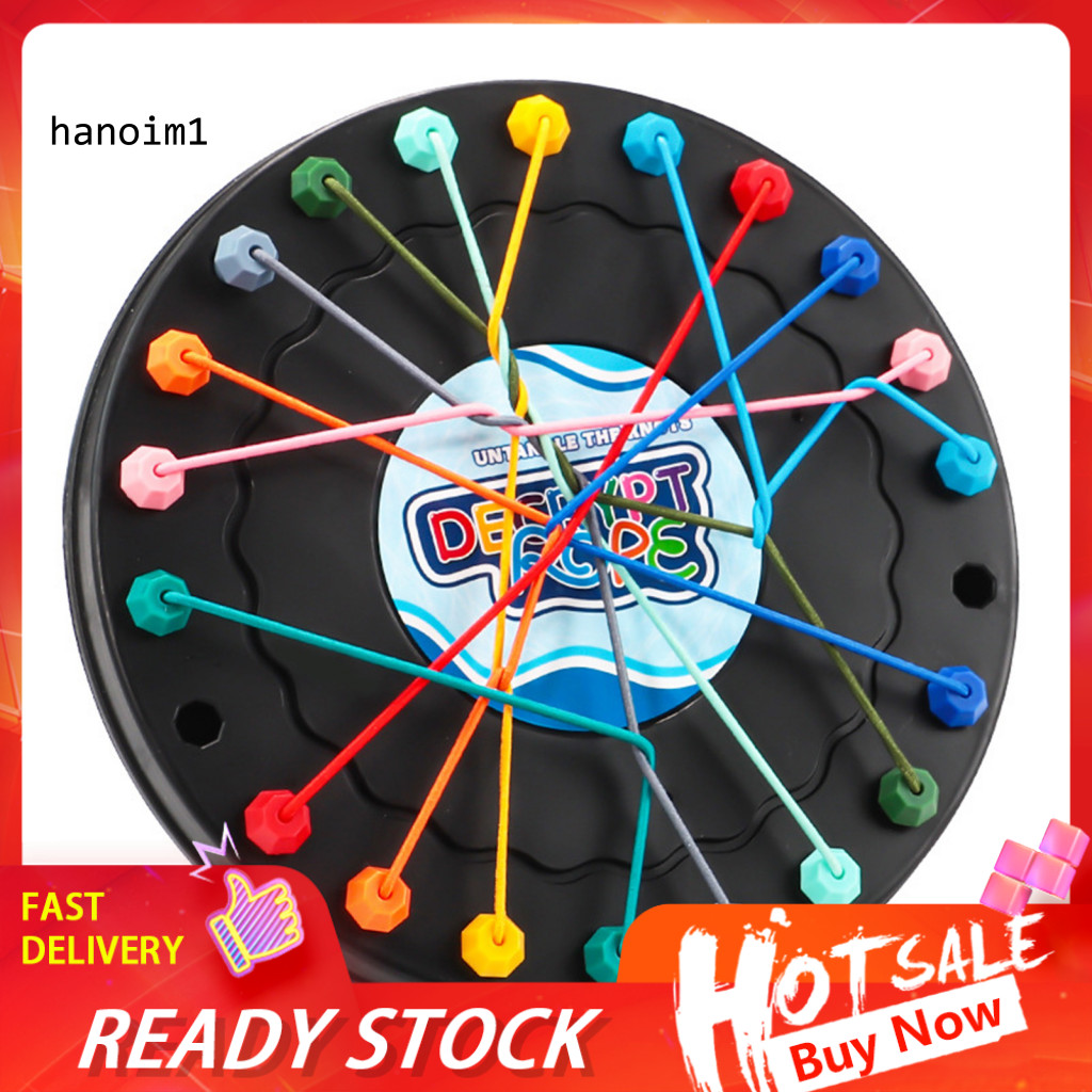 เชือกยางยืด Unhitching Board เชือก Untangling Board สีสันเด็กเชือก ...