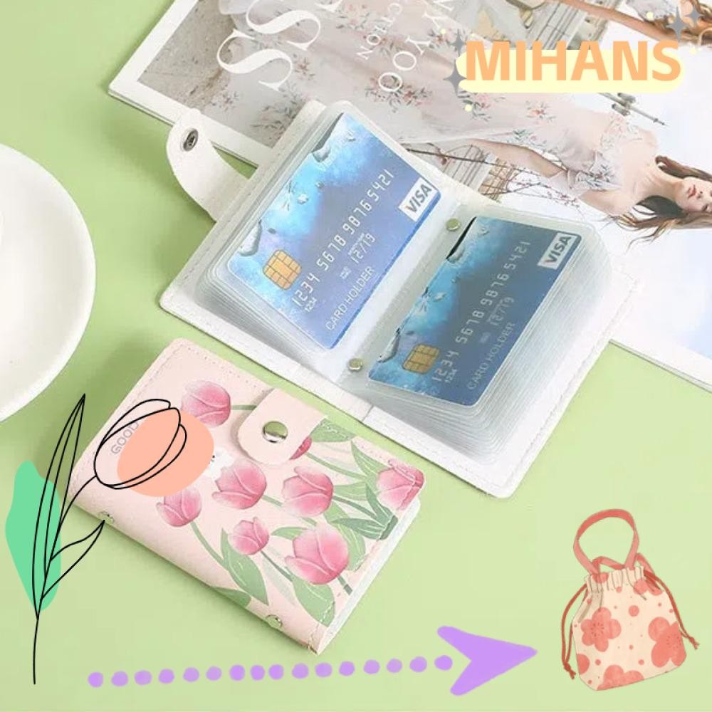 กระเป๋าใส่บัตร MIH หนังPU สไตล์กระต่ายและทิวลิป พร้อมช่องสำหรับบัตรหลายใบ | Shopee Thailand