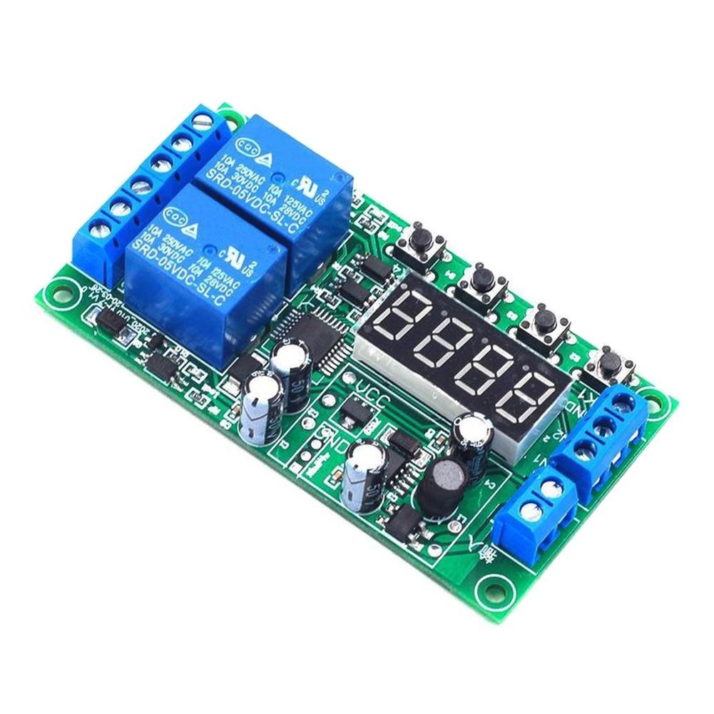 Normal Open Time Delay Relay Module YF-7 Dual-Channel Delay Relay Module Pulse Trigger Cycle ...