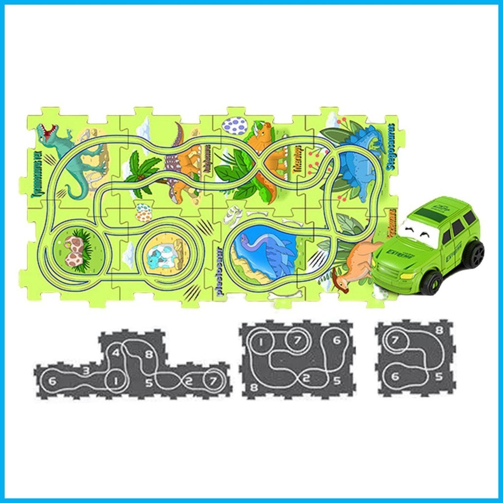 ปริศนา Racer Kids Car Track Set Slot Car Race Tracks Car Play Set ...
