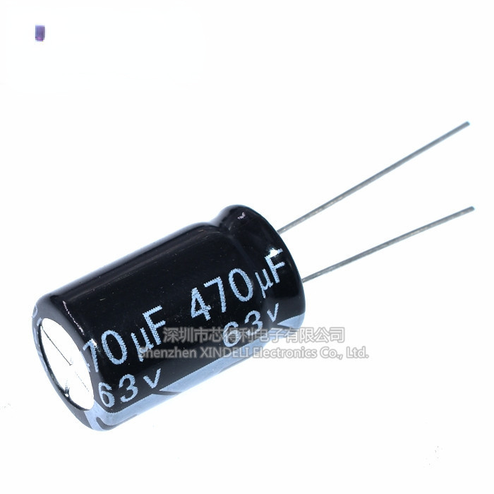 In-line Electrolytic Capacitor 63V 470UF 63V 470UF ปริมาณ 13 * 21 มม. ...